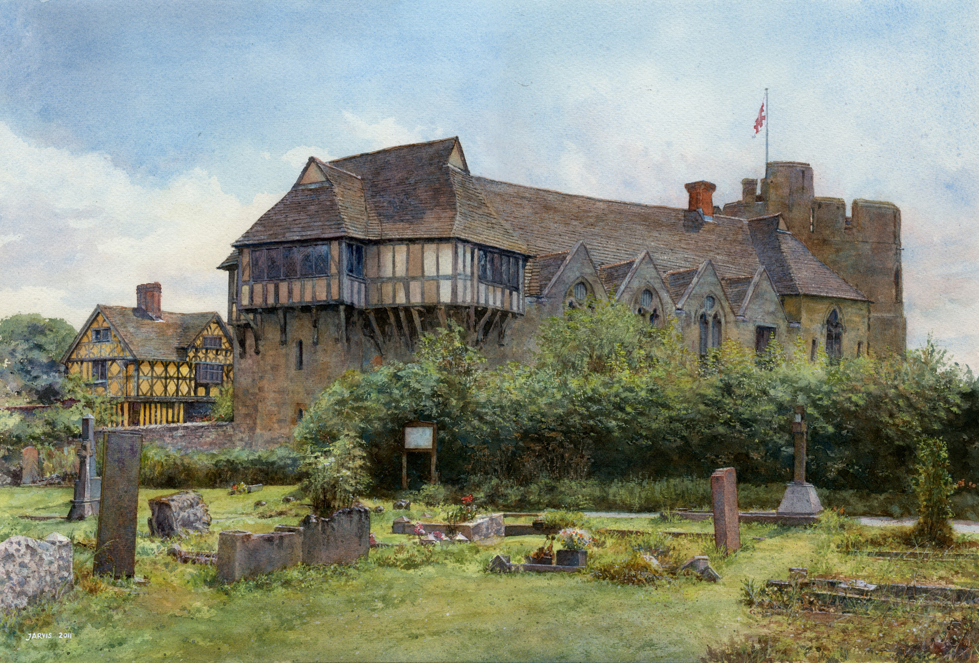 Stokesay Castle: by Peter Jarvis, architectural illustrator