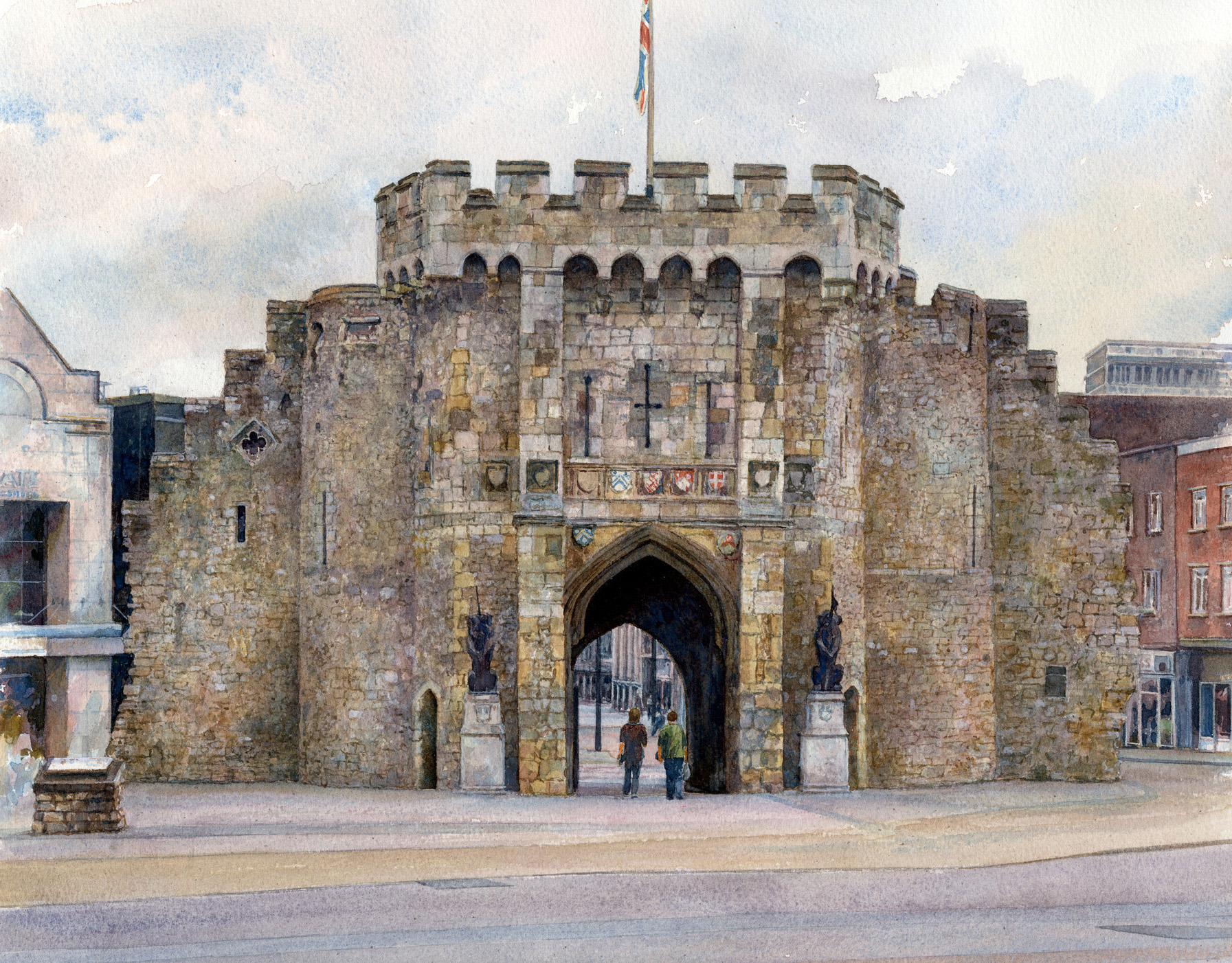 Bargate Southampton: by Peter Jarvis, architectural illustrator