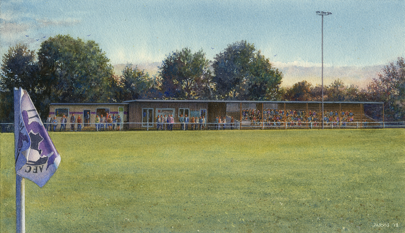 Football stand: by Peter Jarvis, architectural illustrator