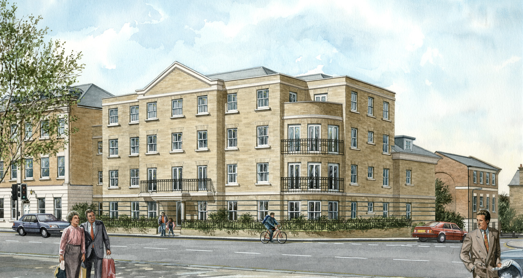 Student Halls: by Peter Jarvis, architectural illustrator