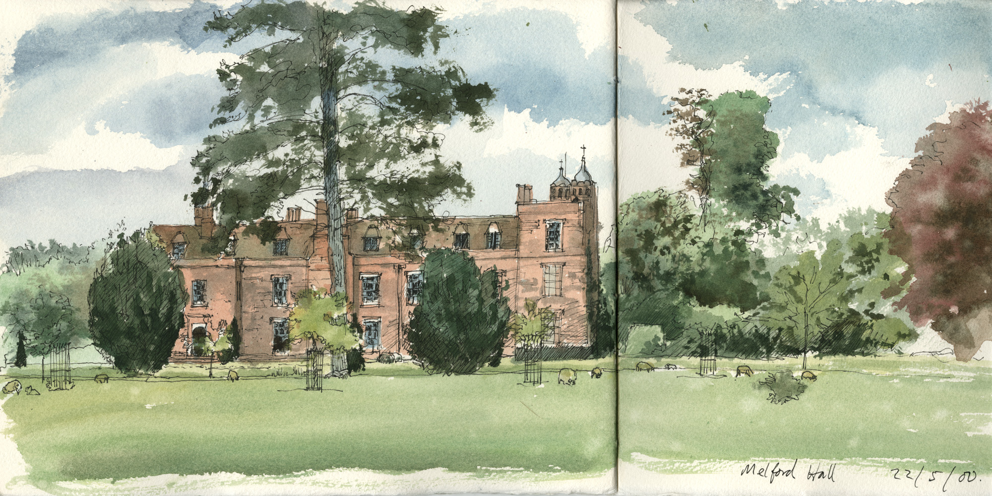 Melford Hall Long Melford Suffolk: by Peter Jarvis, architectural ...