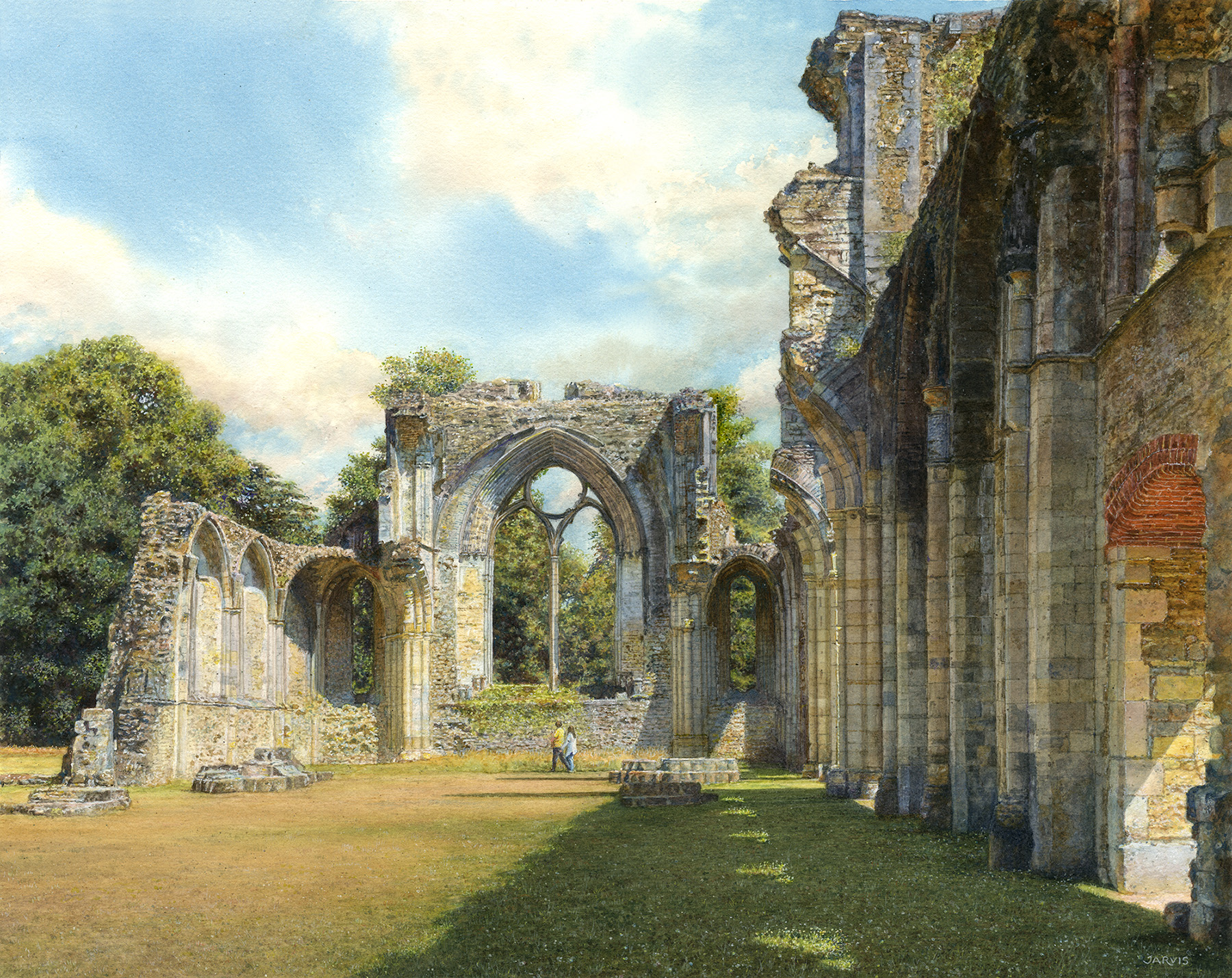 Netley Abbey church: by Peter Jarvis, architectural illustrator