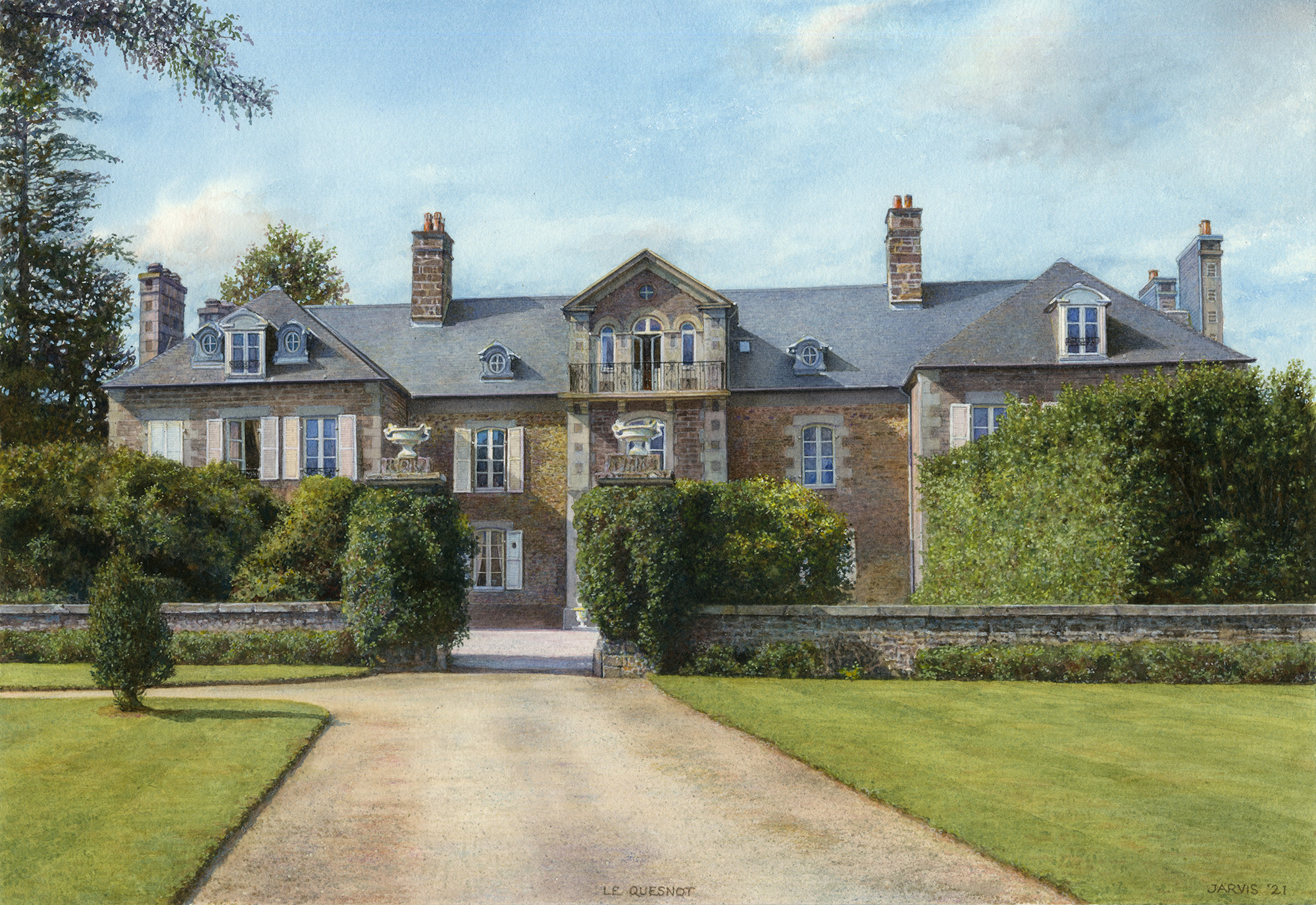 French country house: by Peter Jarvis, architectural illustrator