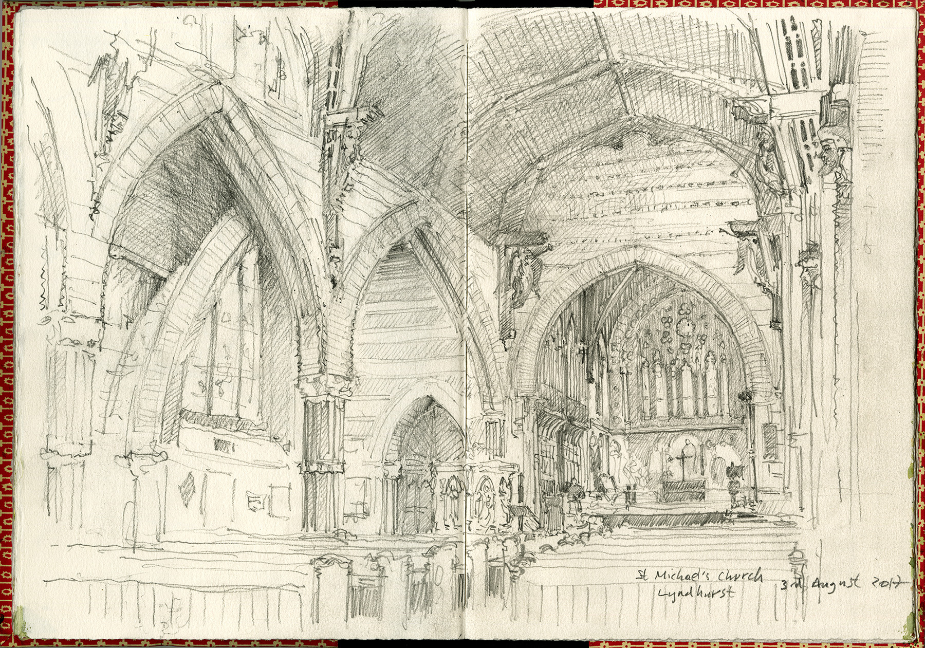 St Michael's church, Lyndhurst: by Peter Jarvis, architectural illustrator