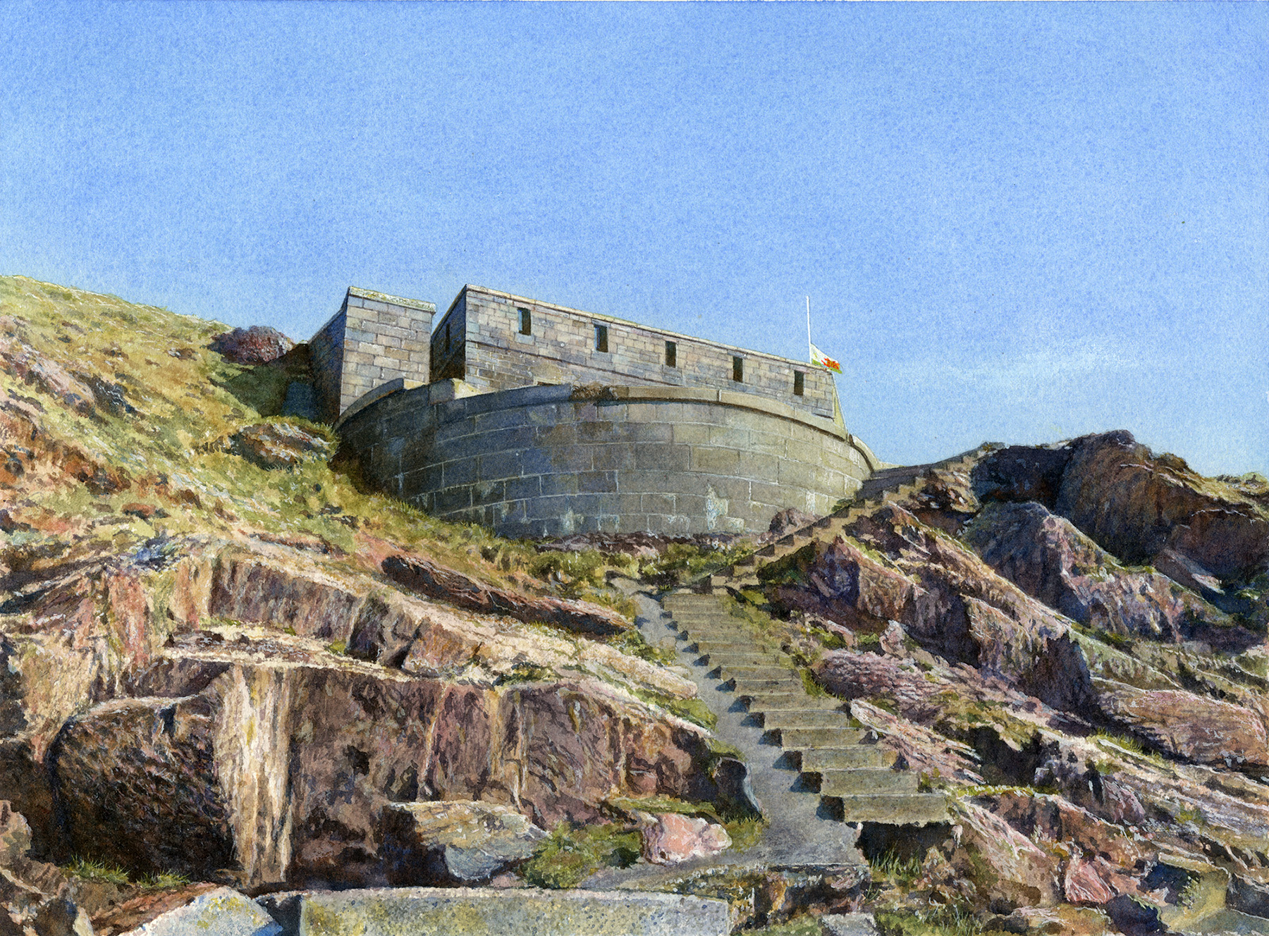 Victorian Welsh fort...: by Peter Jarvis, architectural illustrator